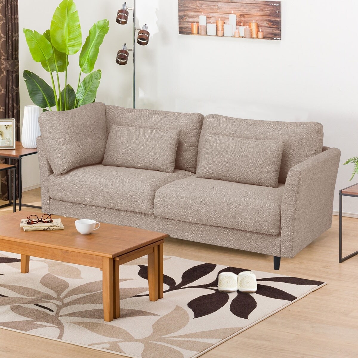 3人用布張り＋コーナークッションセット(CA10 DR-BE)通販 | ニトリネット【公式】 家具・インテリア通販