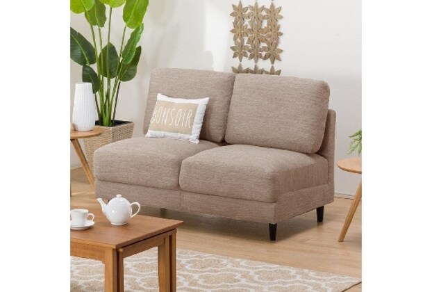 肘無し2人用布張りソファ(CA10 DR-BE)通販 | ニトリネット【公式】 家具・インテリア通販