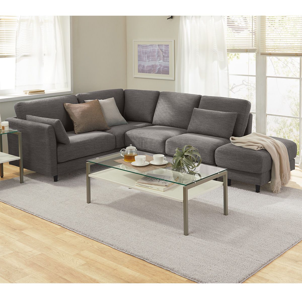 3人用布張り スツールセット CA10 DR-BE ニトリ 配送員設置 5年1年保証 【楽天最安値に挑戦】