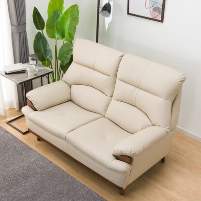 傷･汚れに強い合成皮革 2人掛けソファ(PD02S NシールドBE)通販 | ニトリネット【公式】 家具・インテリア通販