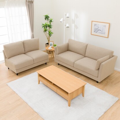 傷･汚れに強いコーナーソファセット(CS01 Nシールド布 H-BE)通販 | ニトリネット【公式】 家具・インテリア通販