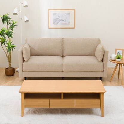 傷・汚れに強い3人用布張りソファ(CS01 Nシールド布 H-BE)通販 | ニトリネット【公式】 家具・インテリア通販