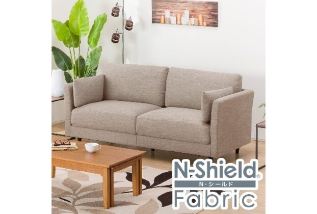 傷･汚れに強いファブリック 3人用布張りソファ(CA10Nシールド布DR-BE)通販 | ニトリネット【公式】 家具・インテリア通販