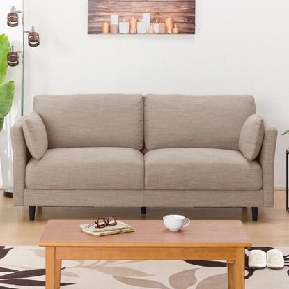 傷・汚れに強いファブリック 3人用布張りソファ(CA10Nシールド布DR-BE)通販 | ニトリネット【公式】 家具・インテリア通販