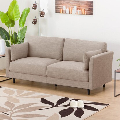 傷・汚れに強いファブリック 3人用布張りソファ(CA10Nシールド布DR-BE)通販 | ニトリネット【公式】 家具・インテリア通販