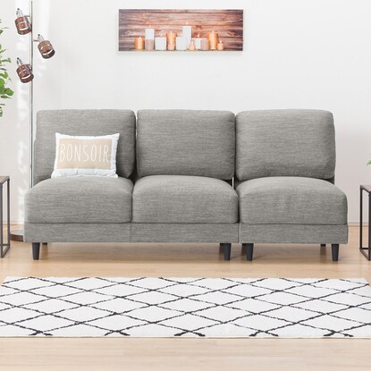 2人用肘なしソファ+1人用肘なしソファセット(CA10 NシールドDR)通販 | ニトリネット【公式】 家具・インテリア通販