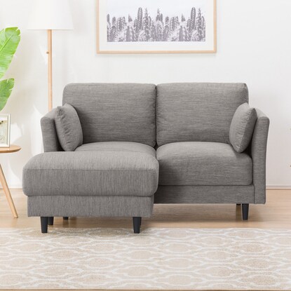 傷・汚れがつきにくい新素材 2人用布張りソファ+スツールセット(CA10 NシールドDR)通販 | ニトリネット【公式】 家具・インテリア通販