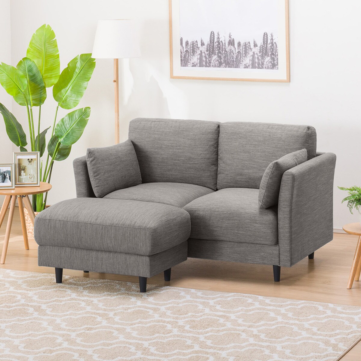 3人用布張りソファ CA10Nシールド布DR-GY ニトリ 配送員設置 5年保証 ブランド品専門の