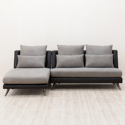 布張りカウチソファ(ポーション2KD GY)通販 | ニトリネット【公式】 家具・インテリア通販