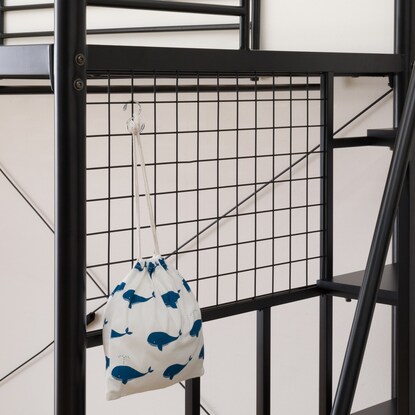 階段付きロフトベッド(LB02 W43BK)通販 | ニトリネット【公式】 家具・インテリア通販