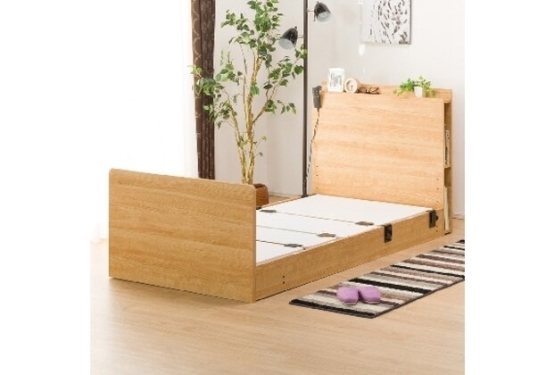 【非課税】電動シングルベッドフレーム(カイト3 2M02/LBR)通販 | ニトリネット【公式】 家具・インテリア通販