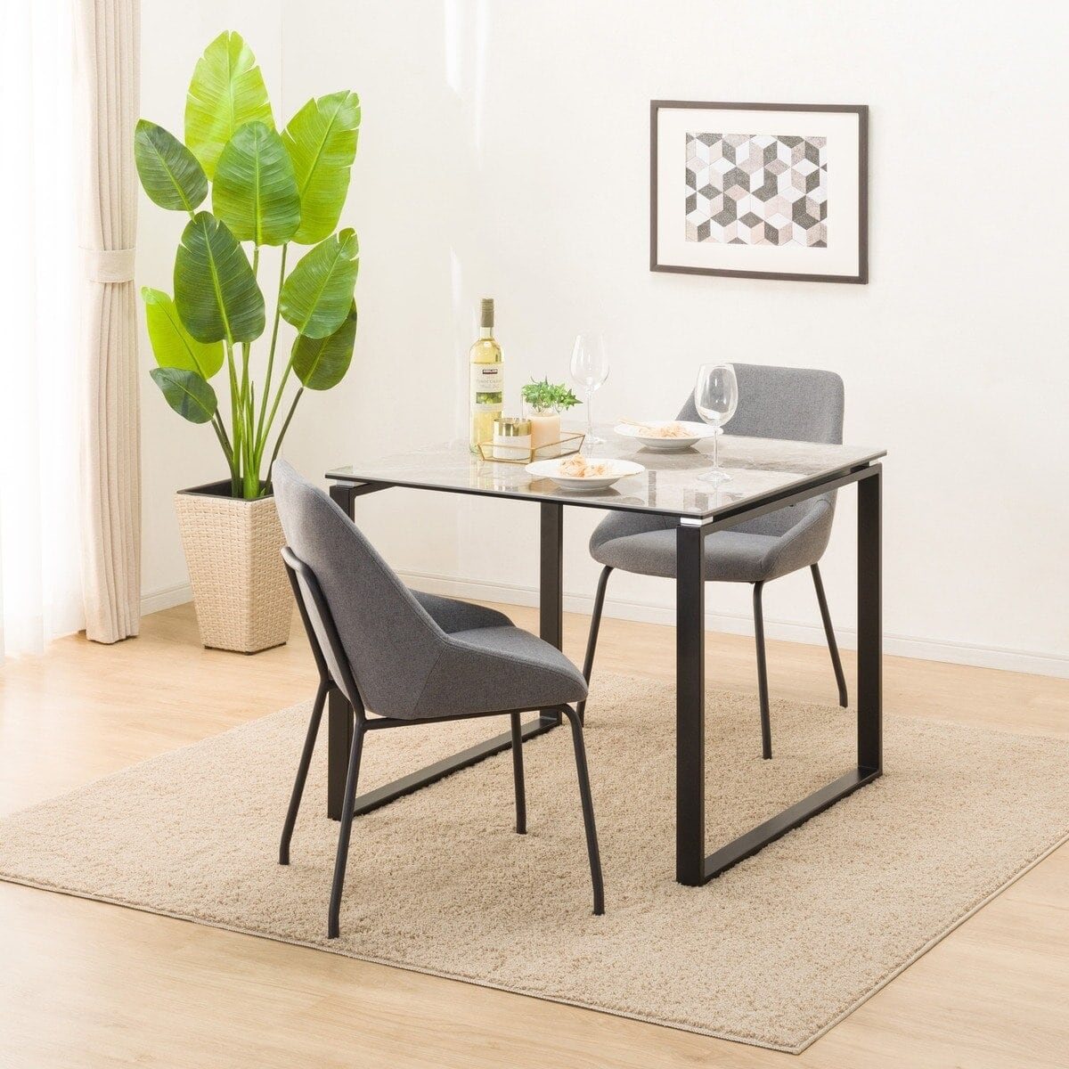 ダイニングテーブル3点セット(DTセーラル90 BE/DGY TS305) | ニトリネット【公式】 家具・インテリア通販