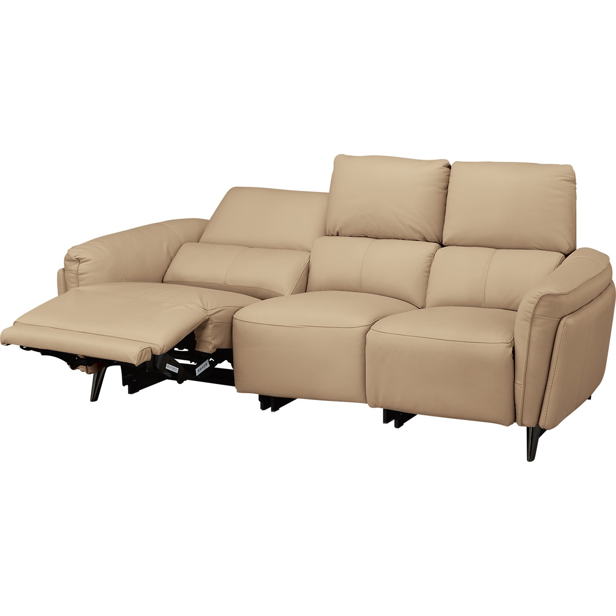 3人掛け 右電動リクライニングソファ(LS02 3シート 2モーター 革 NW BE) | ニトリネット【公式】 家具・インテリア通販