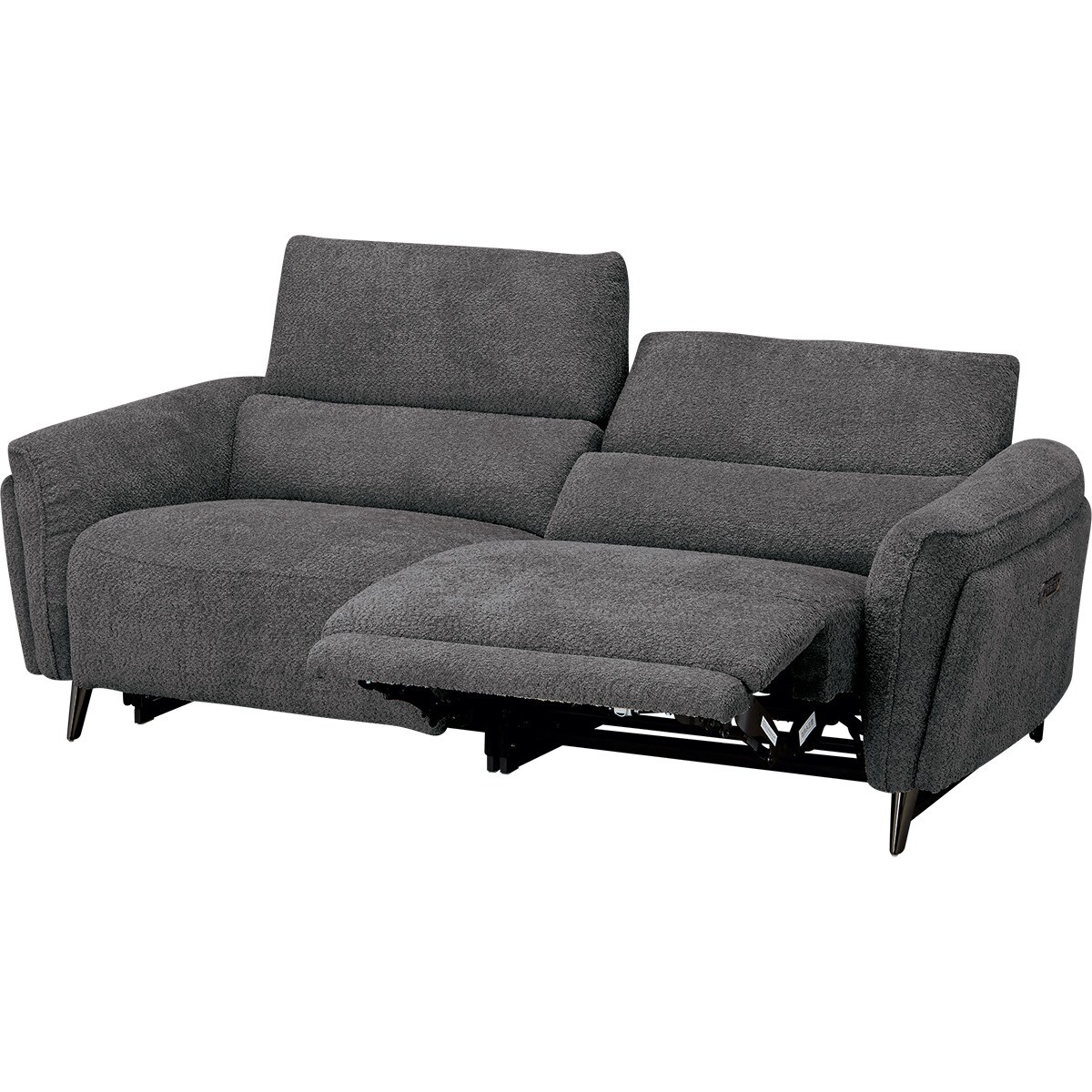 3人掛け左電動リクライニングソファ 布張りタイプ (LS02 2モーター SUG DGY) | ニトリネット【公式】 家具・インテリア通販