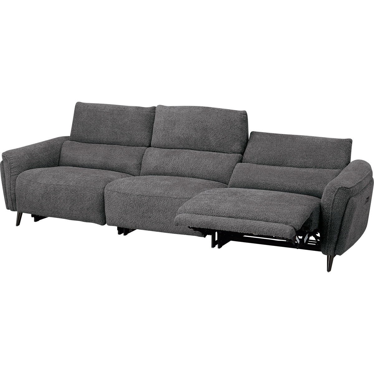 3人掛け布張り 左電動リクライニングワイドソファ(LS02 3シート 2モーター SUG DGY) | ニトリネット【公式】 家具・インテリア通販