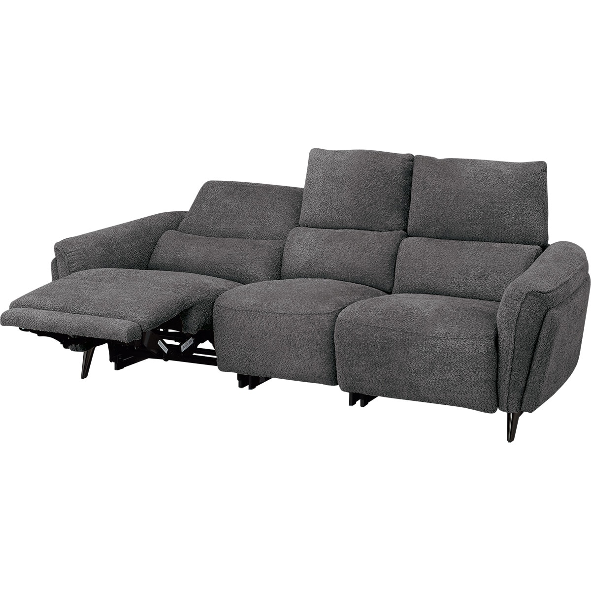 3人掛け右電動リクライニングソファ 布張りタイプ (LS02 3シート 2モーター SUG DGY) | ニトリネット【公式】 家具・インテリア通販