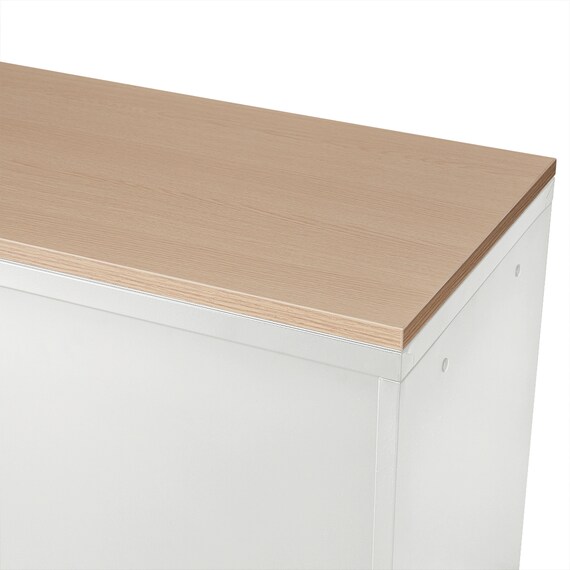 スチール書庫(引き戸 NT-88 天板・ベース付き OAK/WH) | ニトリネット【公式】 家具・インテリア通販