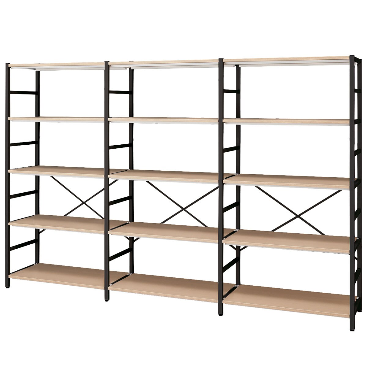 3連シェルフ(4段 NT2400-1565 BK/OAK) | ニトリネット【公式】 家具・インテリア通販