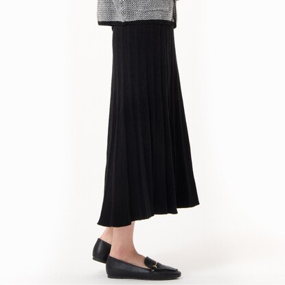 リブニットベルト付きフレアスカート（ブラック/L）通販 | ニトリネット【公式】 家具・インテリア通販
