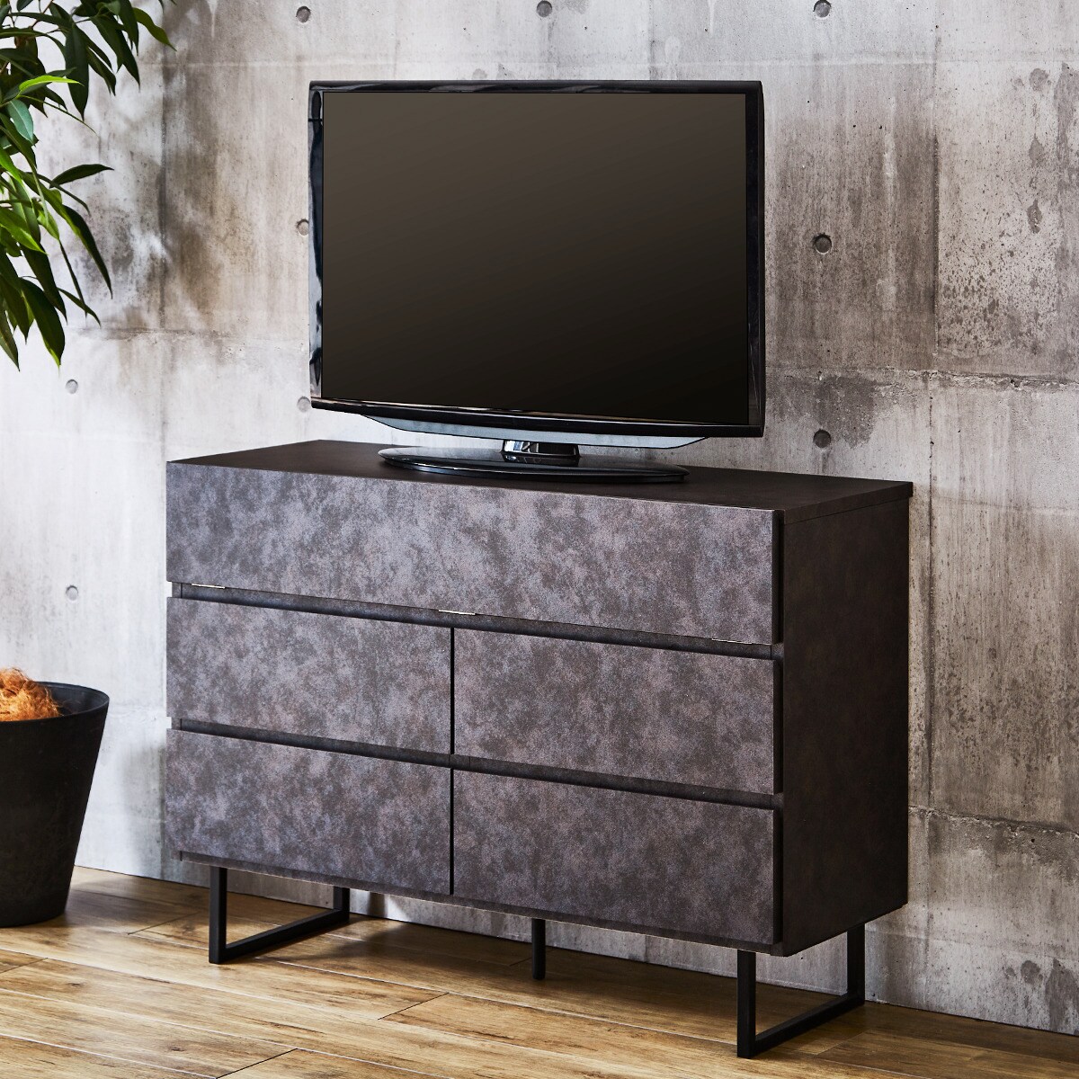 セラミック柄AVチェスト (幅105cm DBR) | ニトリネット【公式】 家具・インテリア通販