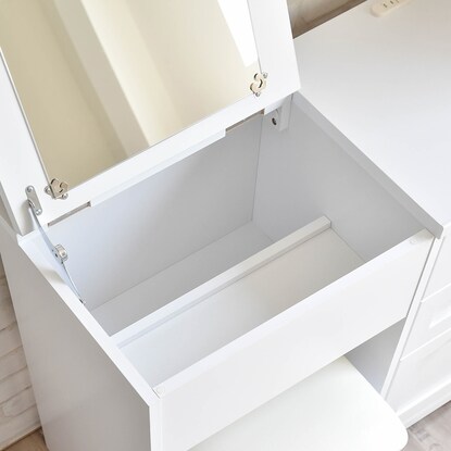 一台二役のドレッサーデスク(70-80D WH)通販 | ニトリネット【公式】 家具・インテリア通販