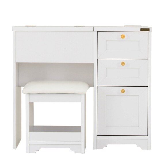 ドレッサーとデスクがひとつになった一台二役のドレッサーデスク(70-80D WH)通販 | ニトリネット【公式】 家具・インテリア通販