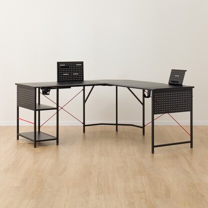 ゲーミングL型コーナーデスク(GM003 160 BK)通販 | ニトリネット【公式】 家具・インテリア通販