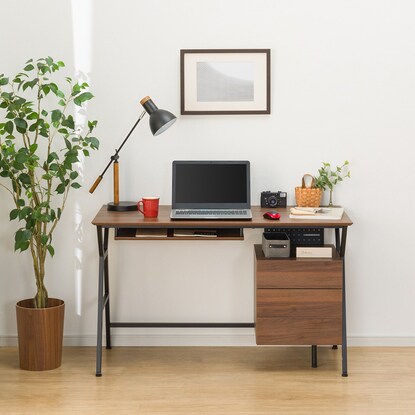 デスクワゴン付き(DX001 120 MBR)通販 | ニトリネット【公式】 家具・インテリア通販