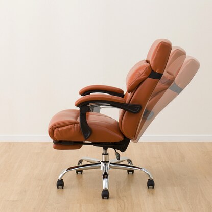 オフィスチェアフットレスト付き(OC702 革BR)通販 | ニトリネット【公式】 家具・インテリア通販