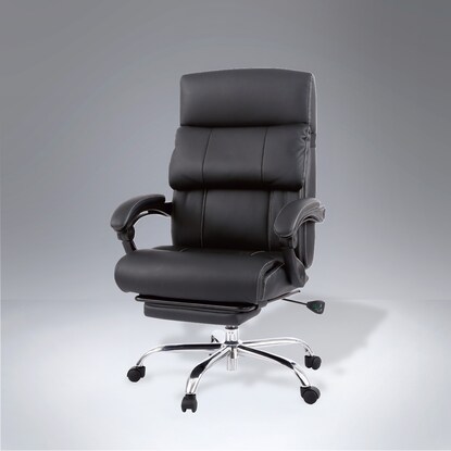 オフィスチェアフットレスト付き(OC702 革BK)通販 | ニトリネット【公式】 家具・インテリア通販