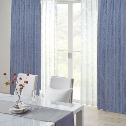 お好みサイズカーテン PK009 ブルー通販 | ニトリネット【公式】 家具・インテリア通販