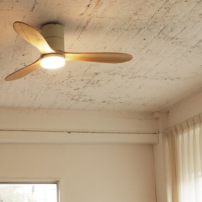 Modern Collection LED シーリングファン REAL wood blades(電球色)通販 | ニトリネット【公式】 家具・インテリア通販