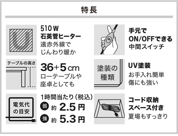 継脚付き正方形リビングこたつ(WW22 80 MBR)通販 | ニトリネット【公式】 家具・インテリア通販
